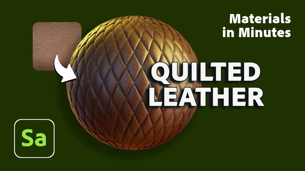 Make Quilted Leather in Substance 3D Sampler | Materials in Minutes #2 ...