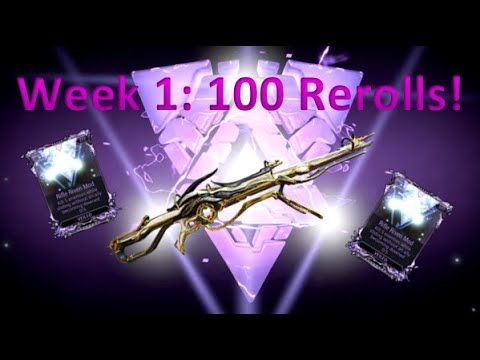 The Quest for the Perfect Vectis Riven: Week 1: 100 Rerolls!! - YouTube
