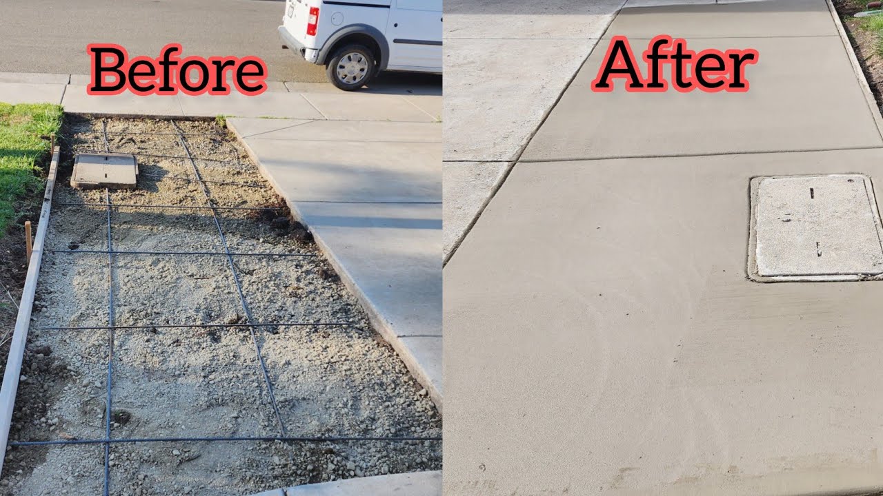 ||Putting concrete||driveway work - YouTube