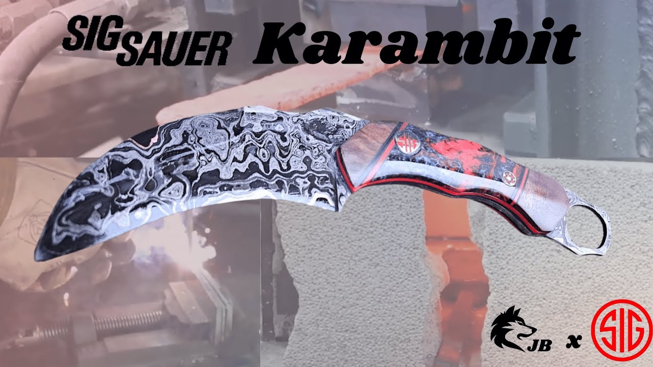 Knife Making : Making a Sig Sauer logo'd Cu Mascus Karambit - YouTube