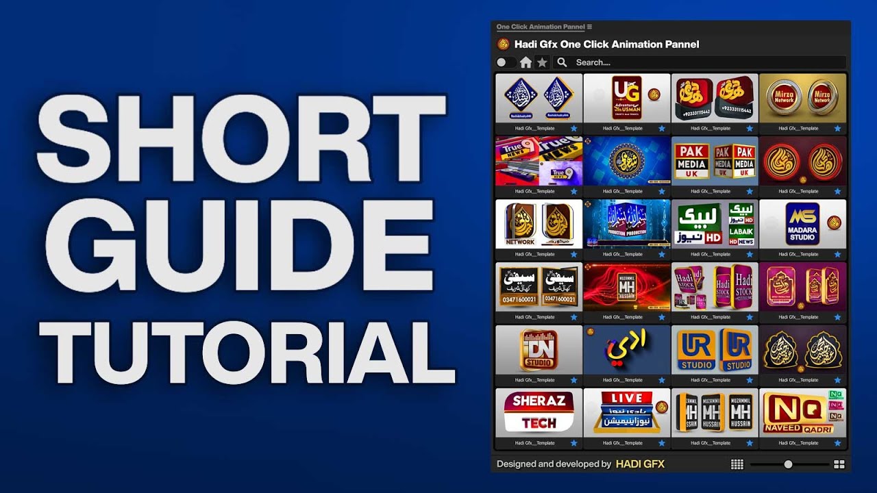 One Click 3D Animation Pannel, Cration and Work in After Effects Pannel ...