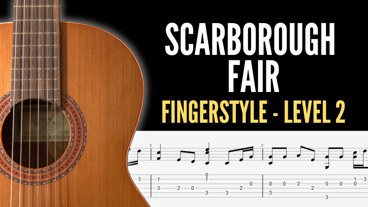 🎸 Scarborough Fair Easy Fingerstyle Guitar TAB (Simon & Garfunkel ...