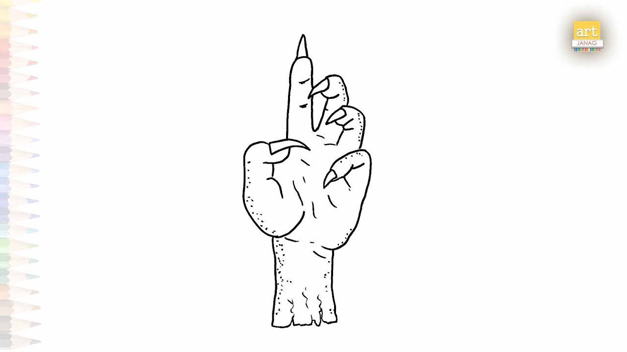Halloween scary hand drawing easy | Outline sketches | How to draw ...
