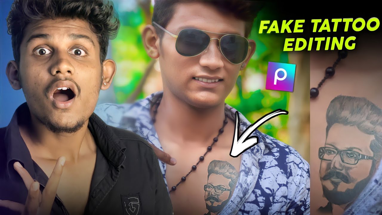Fake Tattoo editing Picsart Tamil | Edit Tattoo originally in Picsart ...
