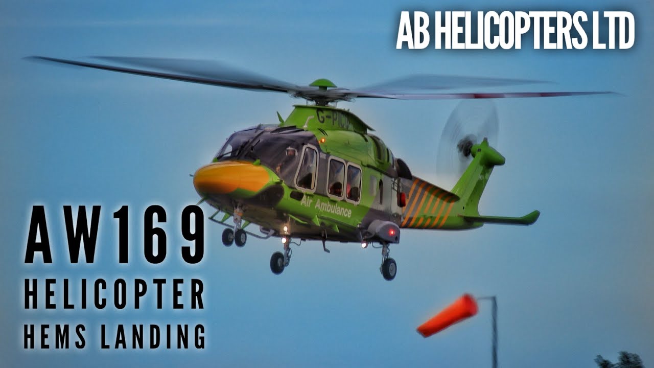 AW169 Helicopter HEMS EHAAT landing - YouTube