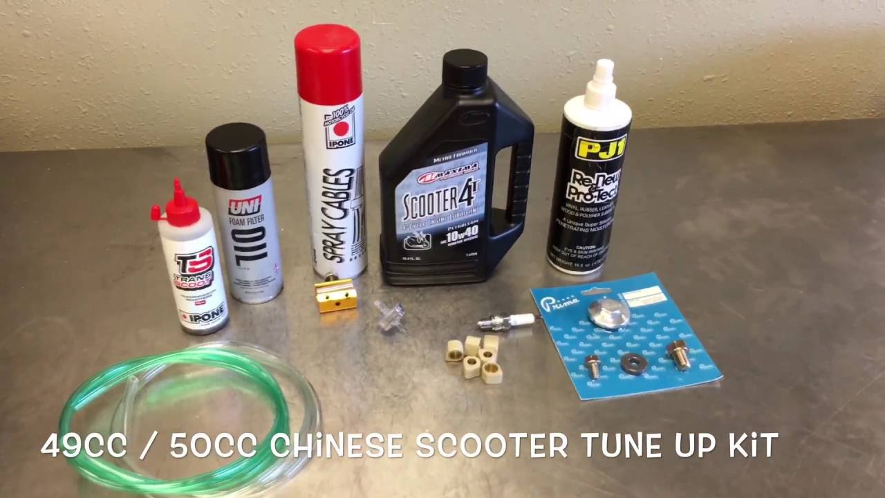Chinese scooter tune up / service kit - YouTube