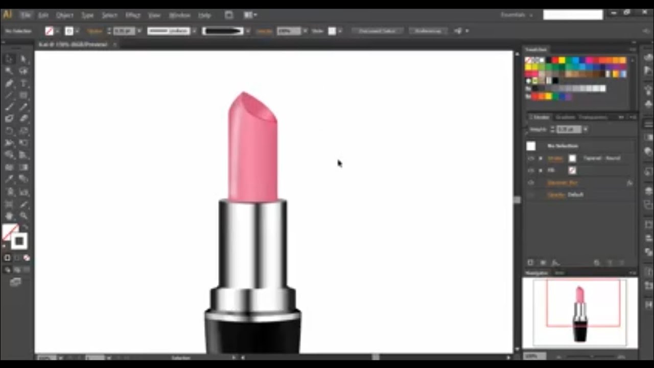 How Create Lipstick in illustrator Part 1 - YouTube
