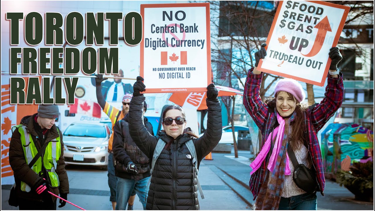 Toronto Freedom Rally - Sunny and warm 9 km Walk Yonge Street - YouTube
