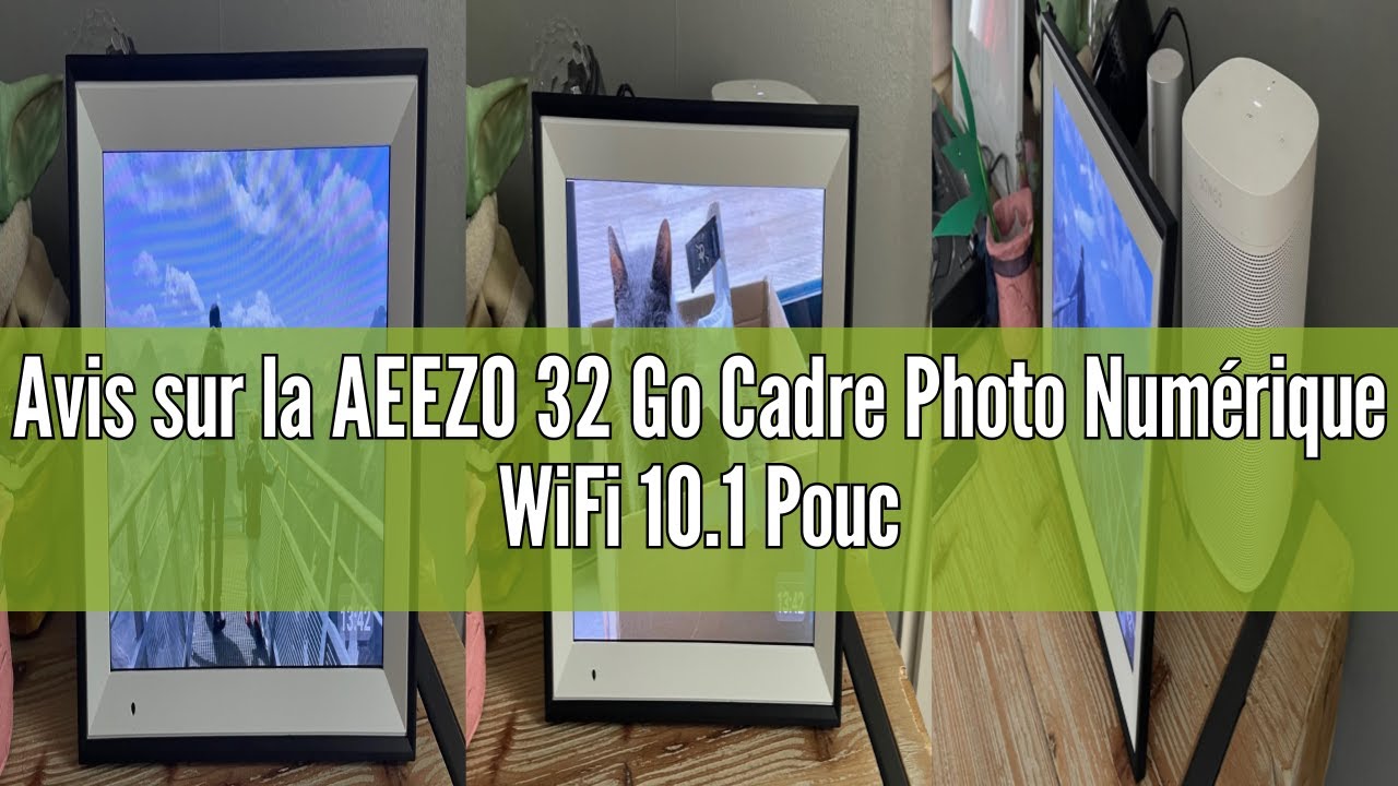 Avis sur la AEEZO 32 Go Cadre Photo Numérique WiFi 10.1 Pouces, 1280 x 800 HD IPS Rotation ...