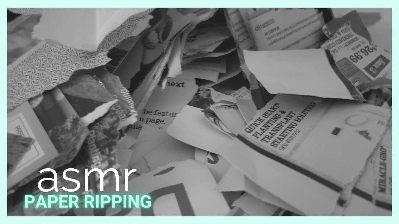 ASMR || Paper Ripping - Various Papers || Sleep and Relaxation || No ...