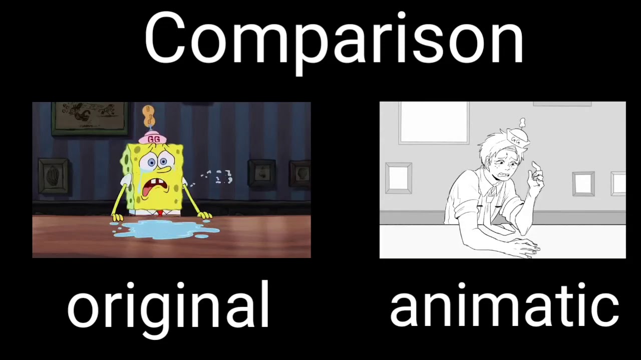 spongebob goofy goober nut bar scene original and animatic comparison ...