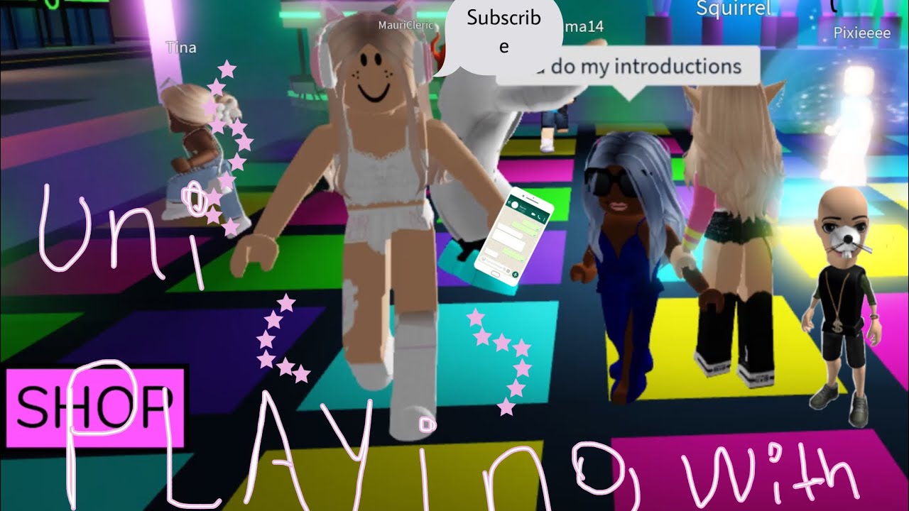 Playing slumber party story with (UNI) Roblox! - YouTube