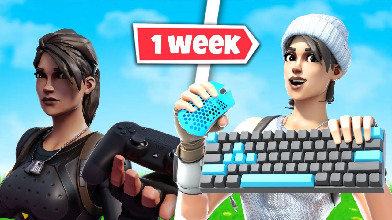 My 1 week Fortnite Keyboard + Mouse Progression Video - YouTube