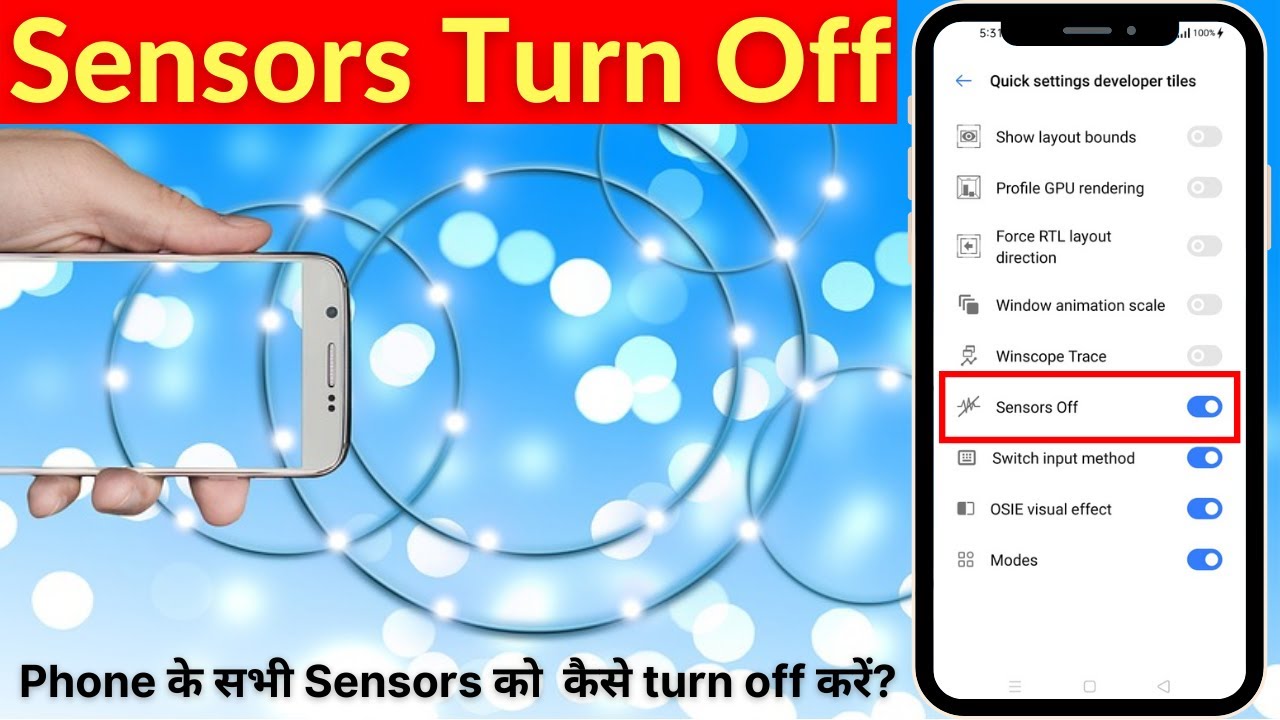 How to turn off mobile sensor | Mobile sensor setting | Mobile ke ...