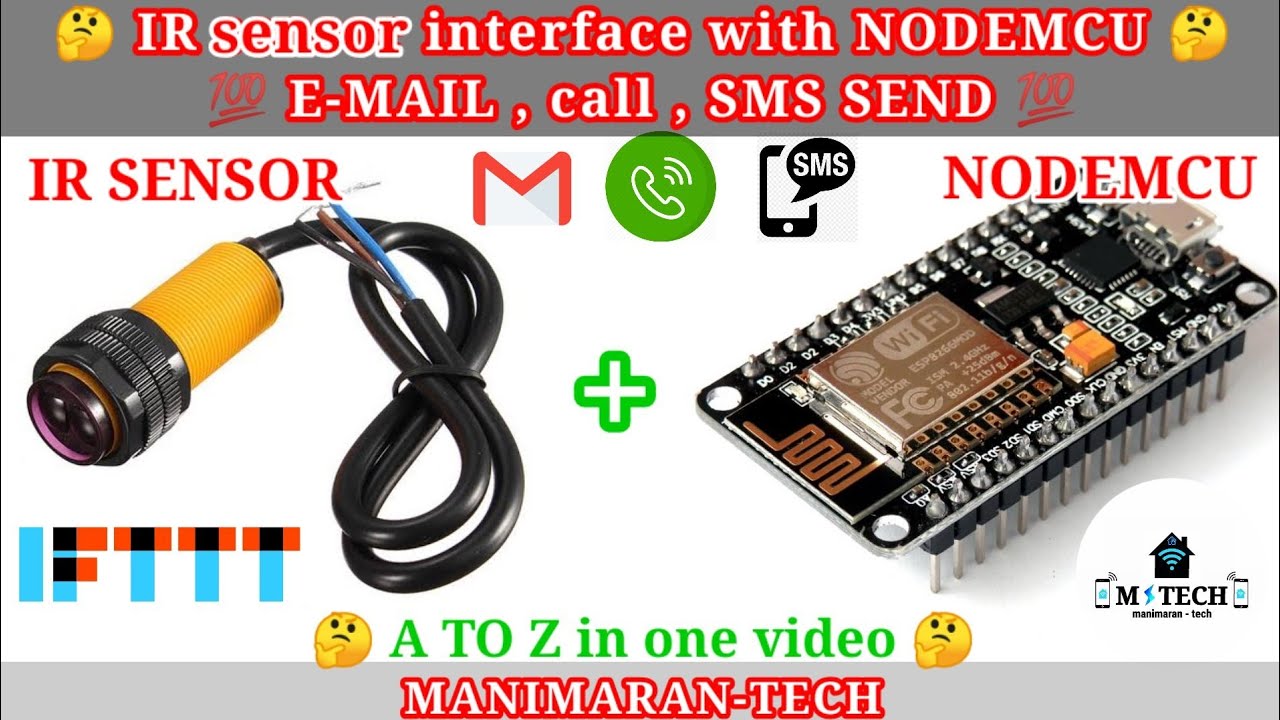 sensor interface with nodemcu | sms alert | call alert | email alert ...