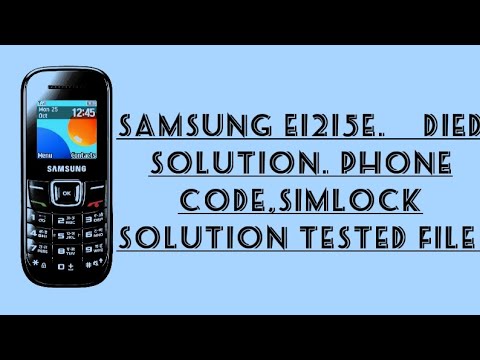 Samsung E1215 flash file flashing || Samsung E1215 dead boot repair ...