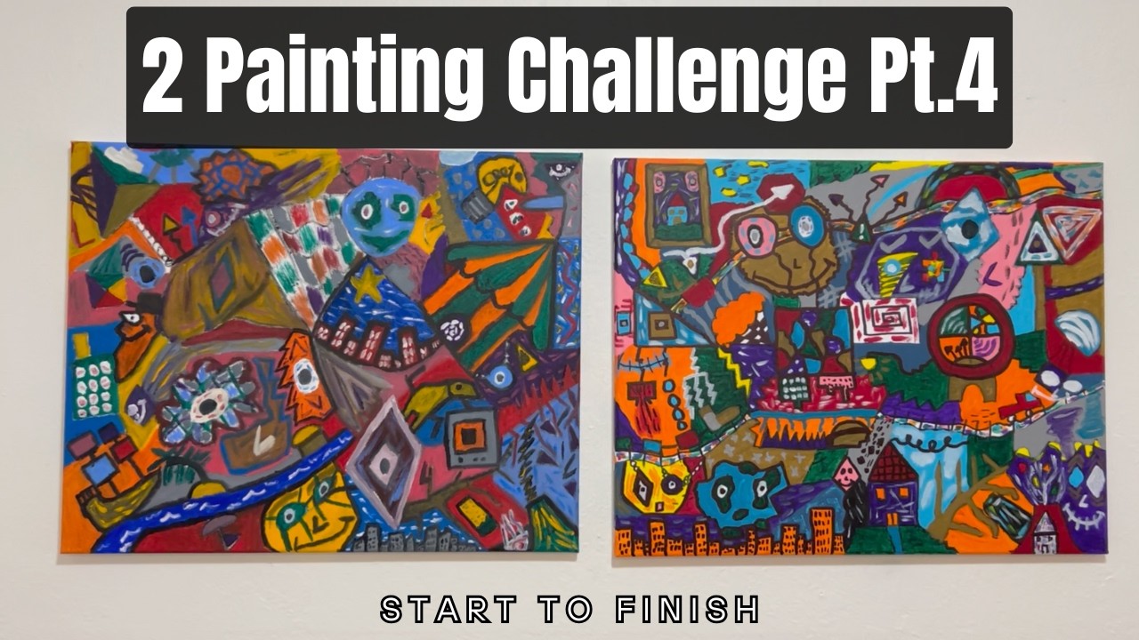 Part 4 of My Painting Challenge - Painting An Oil Painting & Acrylic ...