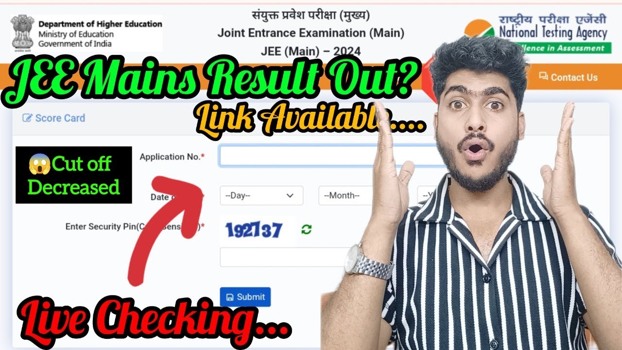 🚨LIVE🚨 Finally NTA To Release JEE Mains Result 2024, JEE Result 2024 ...
