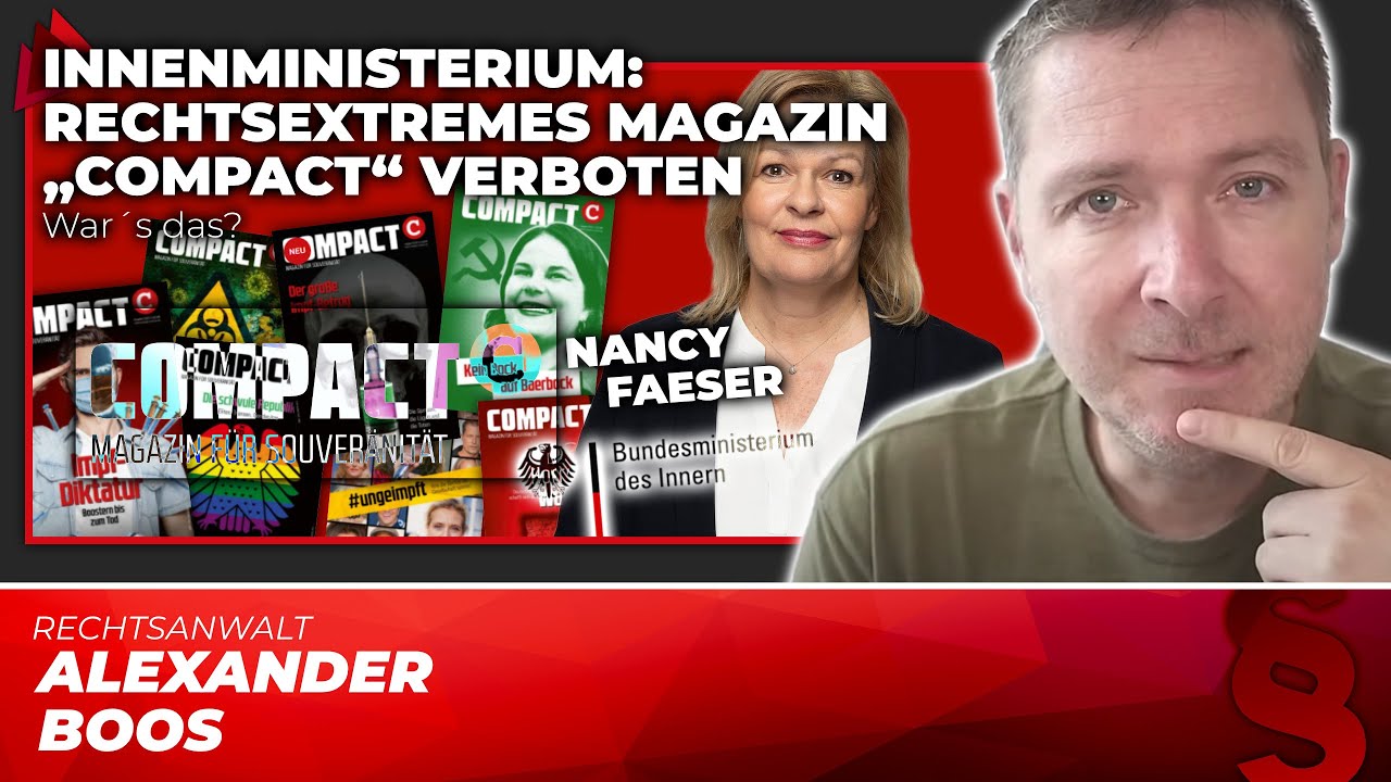 Verbotsverfügung des BMI gegen Compact. Hintergrund und rechtliche ...
