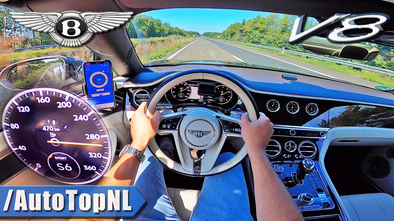 BENTLEY Continental V8 *300KM/H* on AUTOBAHN [NO SPEED LIMIT] by ...
