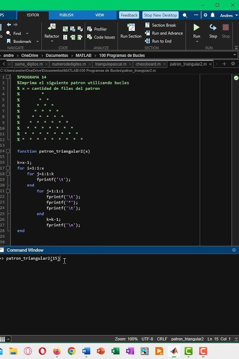 Programa 14 Matlab For While If Else Programming Matlab Matlabtutorials