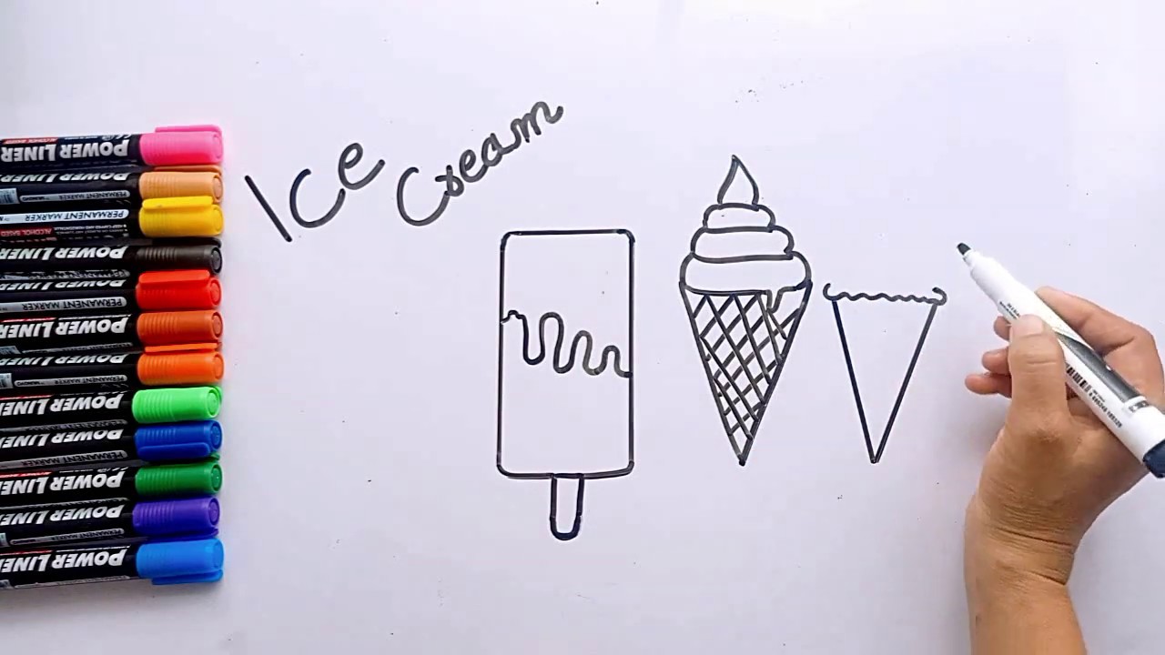 How to Draw Ice Cream | Drawing for Kids easy | Pic Draw For Kids - YouTube