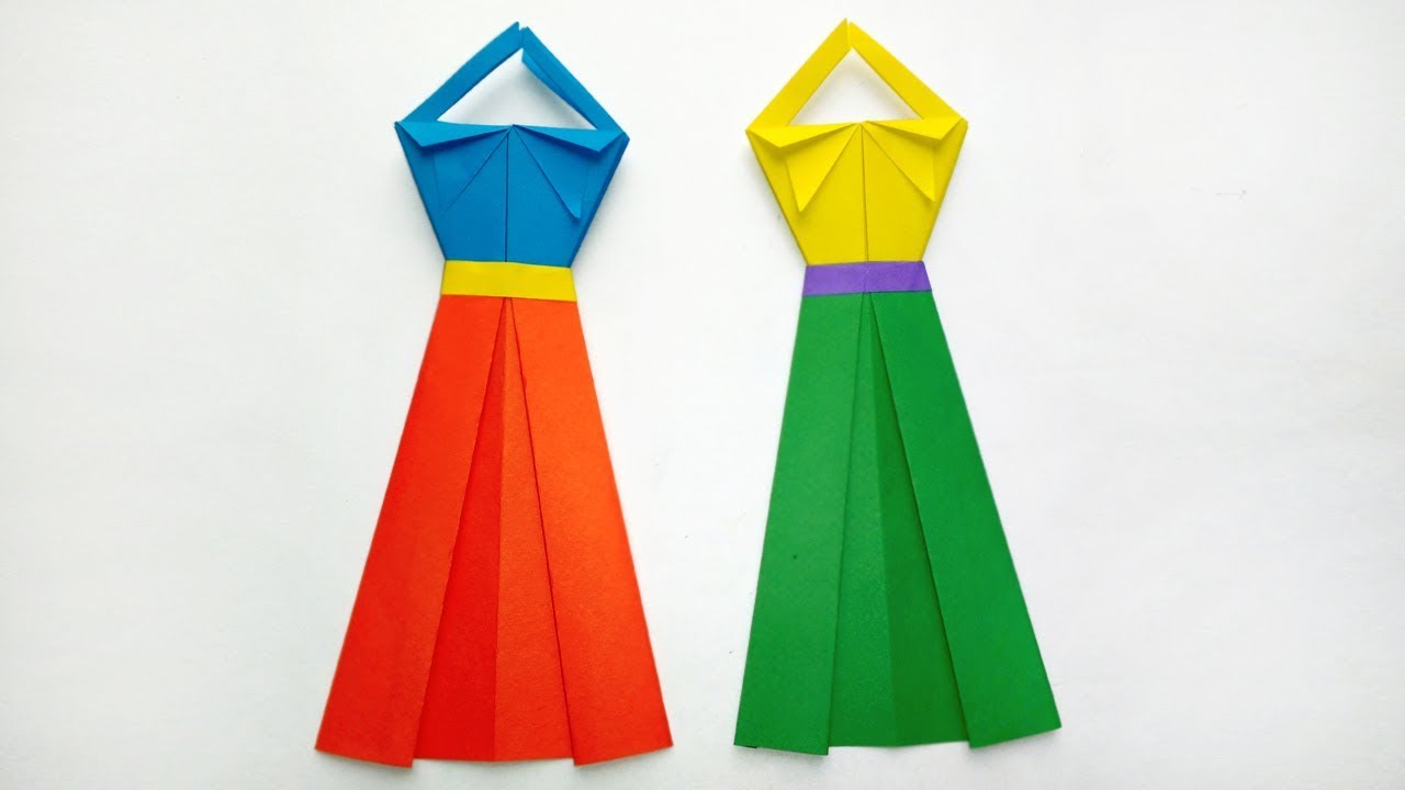 How to Make a Paper Dress Step by Step !! Paper Dress For Women !! Easy ...
