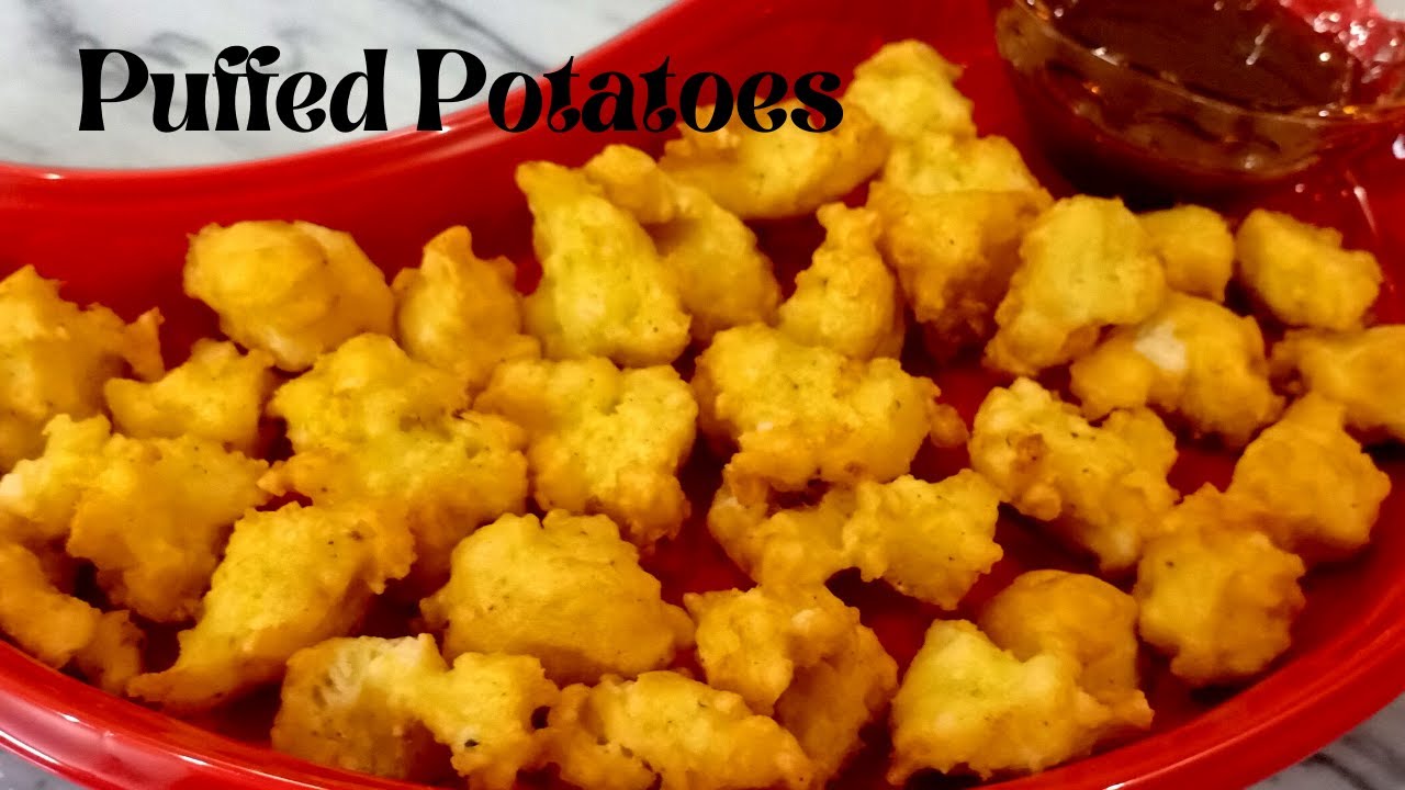 Puffed Potatoes| how to make potato snacks at home - YouTube