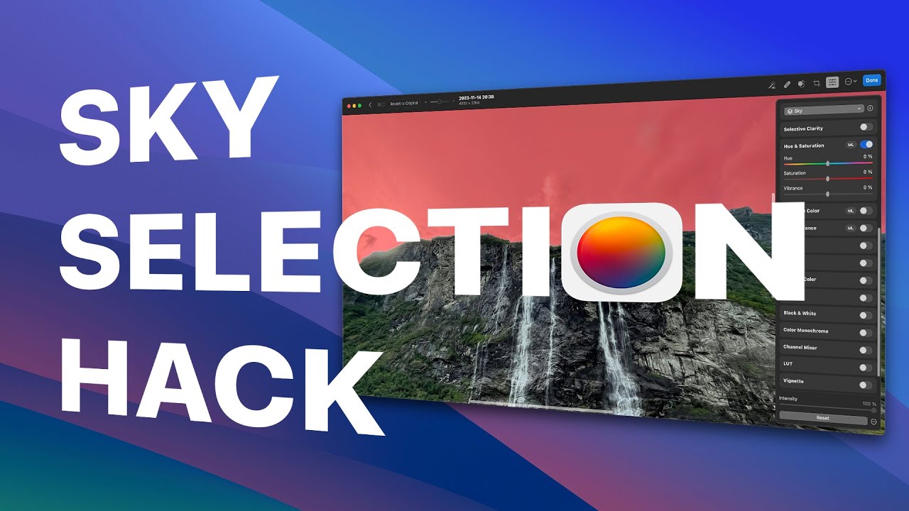 Sky Selection Hack in Photomator - YouTube