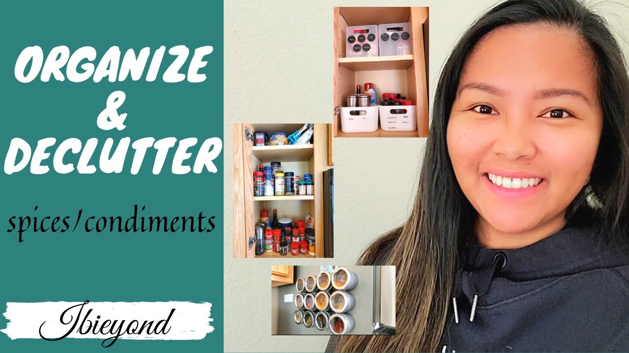 How to Organize Kitchen Cabinets | Spices/Condiments - YouTube