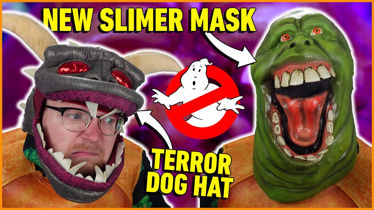 REVIEW: Ghostbusters Slimer mask and Terror Dog Jawesome Hat ...