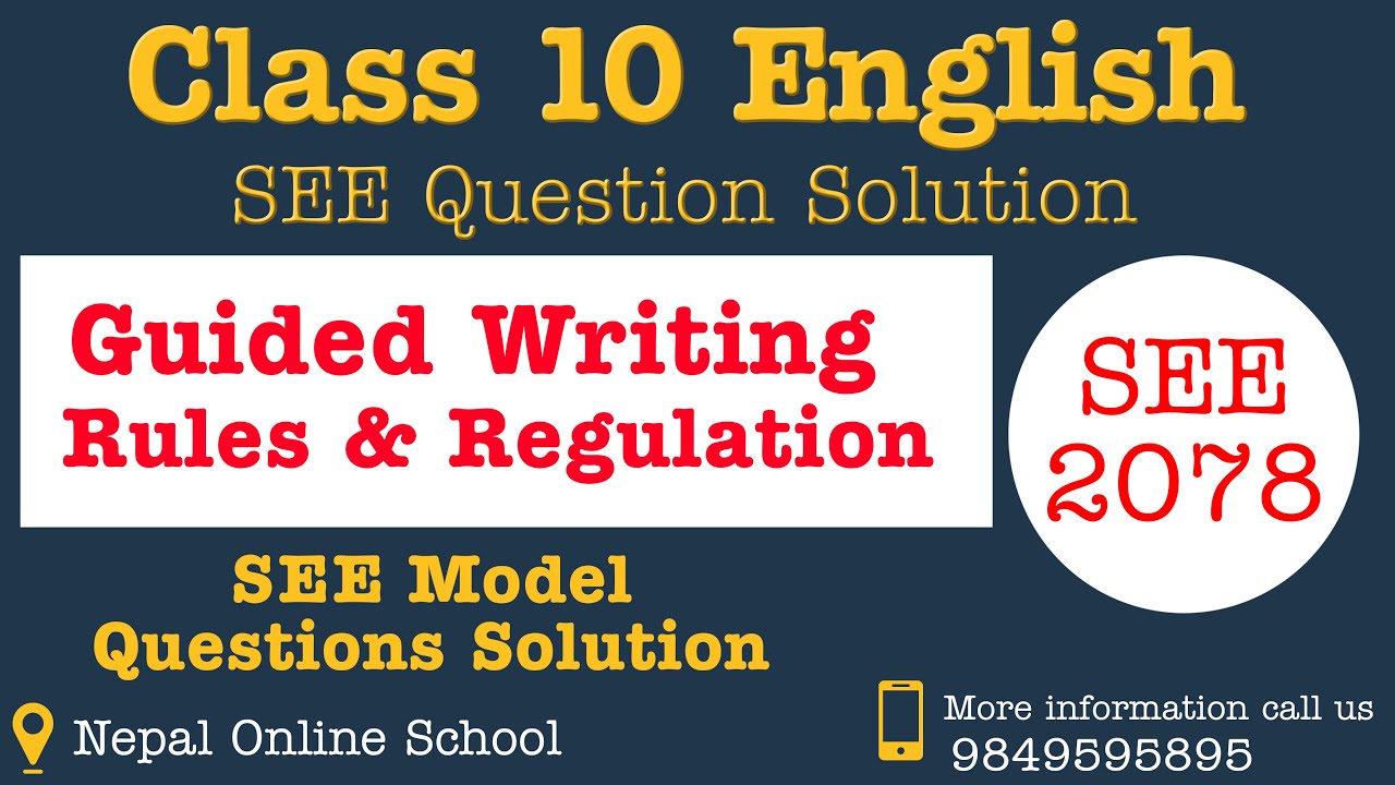 Guided Writing | Class 10 SEE | Menus And Recipes | English | Nepal ...