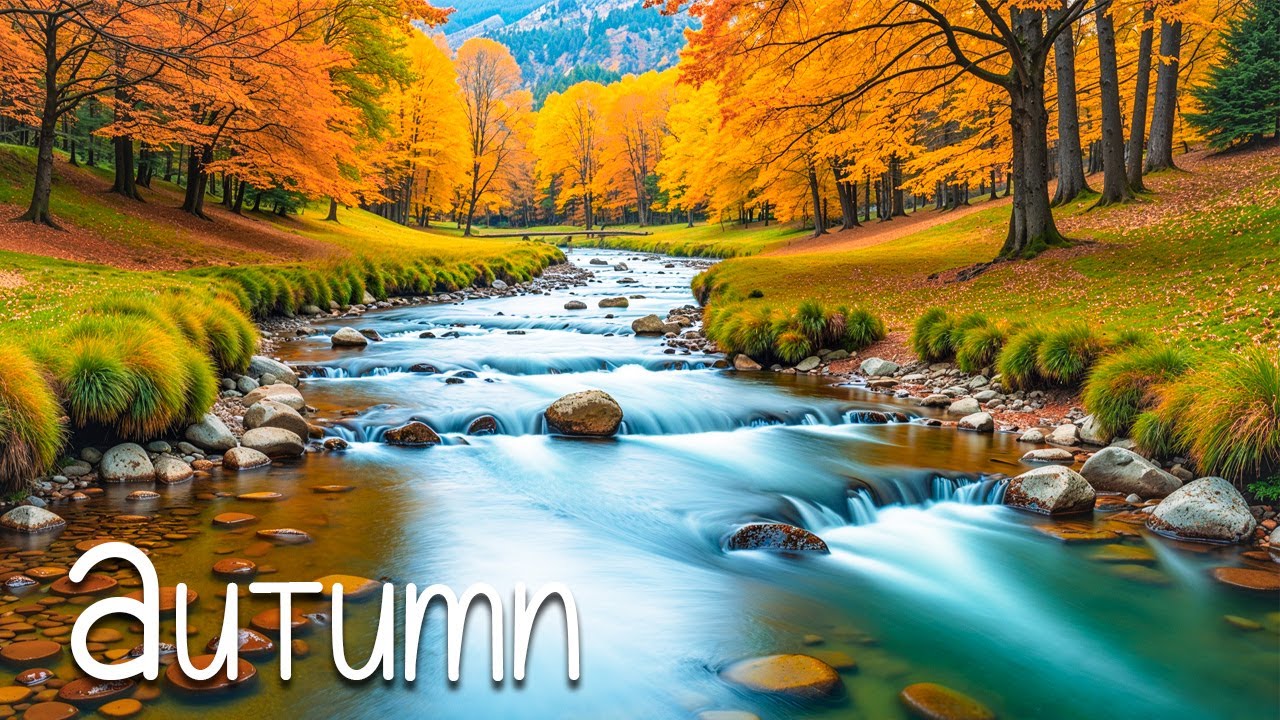 Autumn Scenery 🍁 Beautiful Relaxing Hymn Music, Peaceful Soothing Piano ...