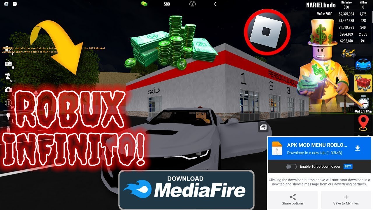 ROBLOX APK MOD MENU ROBUX INFINITOS ATUALIZADO 2024 + TUTORIAL DE ...