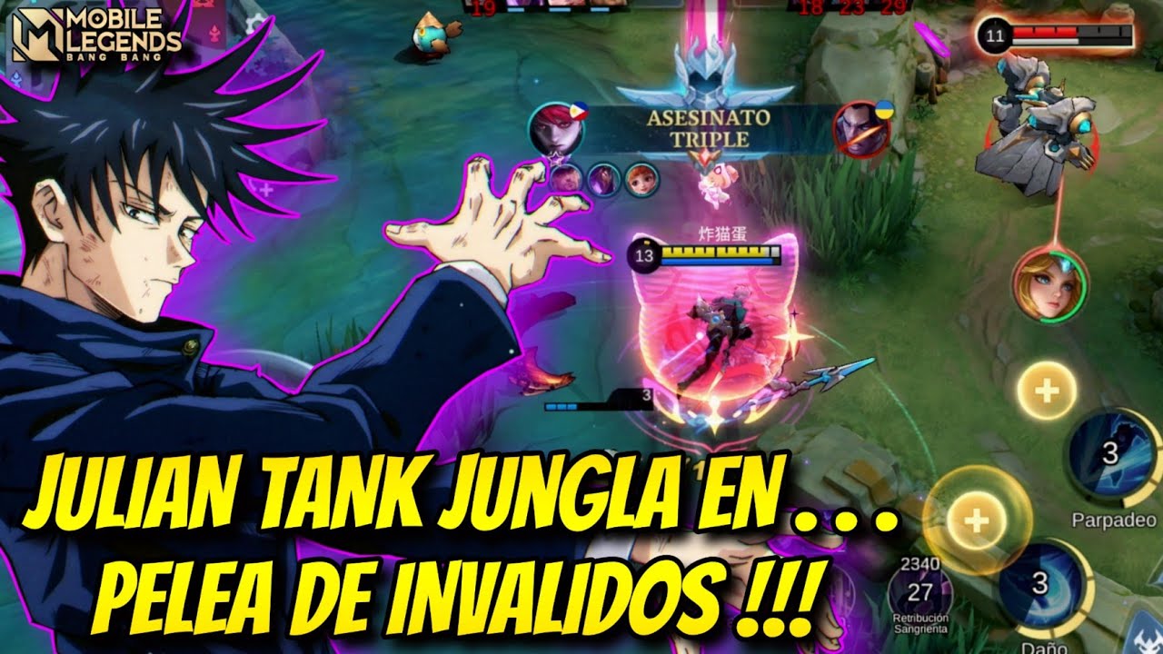 JULIAN TANK OP EN LA PELEA DE INVALIDOS MOBILE LEGENDS ESPAÑOL - YouTube