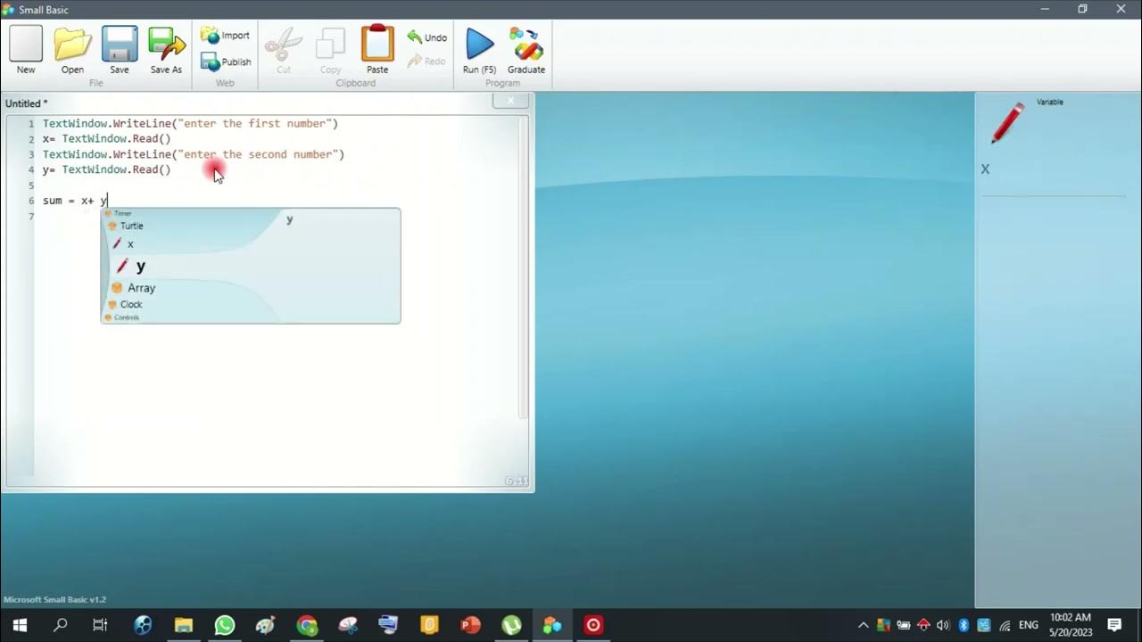 making simple math operations using small basic - YouTube