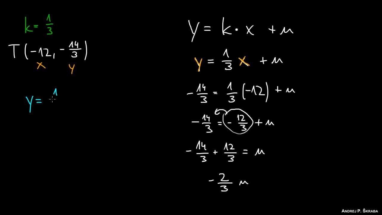 Enačba premice 3 - YouTube