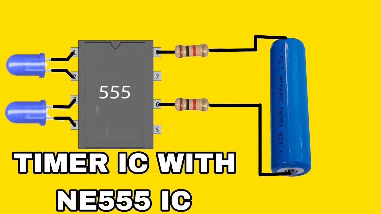 NE555 IC PROJECT || LED FLASHER CIRCUIT || EASY TO MAKE - YouTube