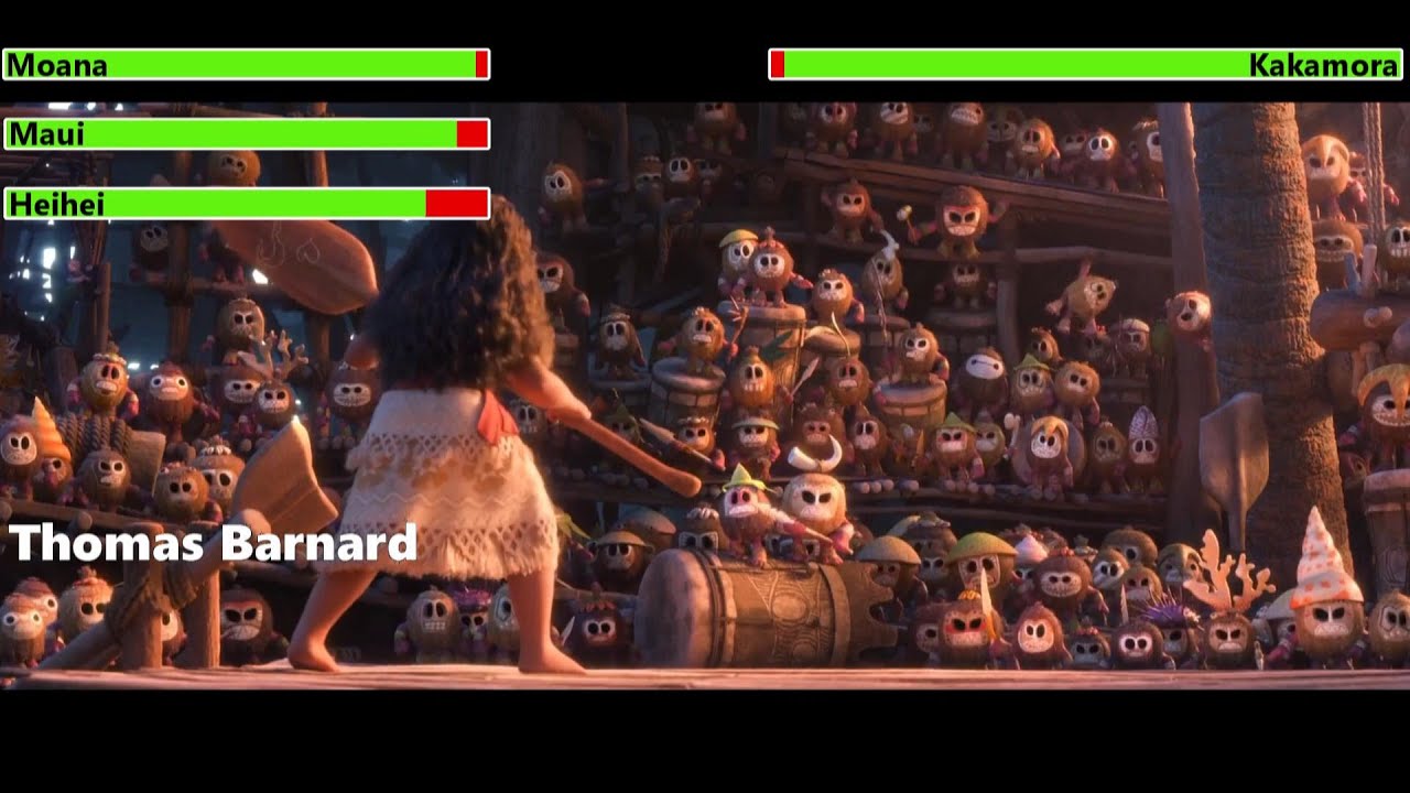 Moana (2016) Kakamora Attack with healthbars - YouTube