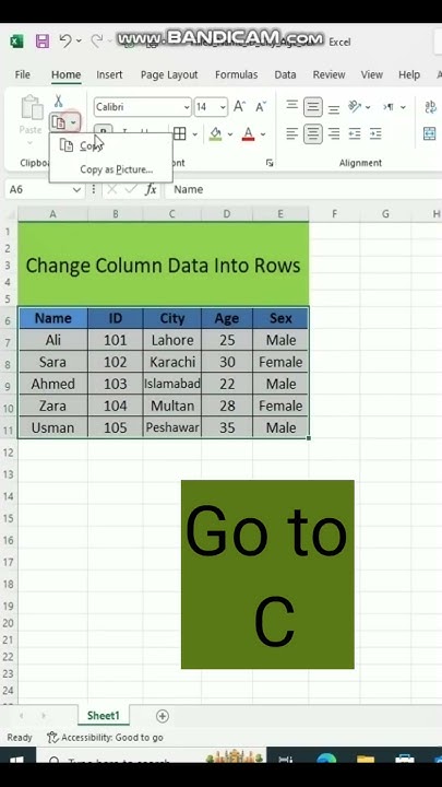 Transpose data In excel Tricks=transpose #shorts #transpose #column #excel #exceltricks # ...