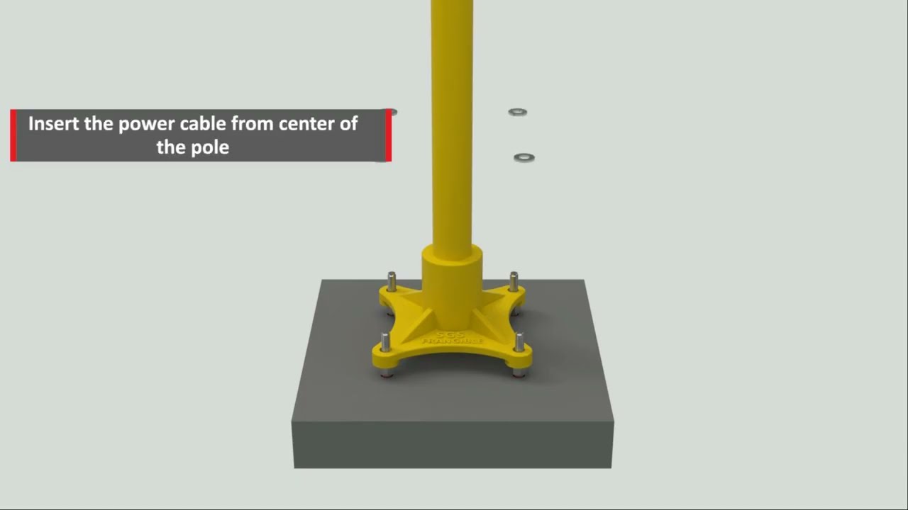 50mm Frangible Pole Installation Video - YouTube