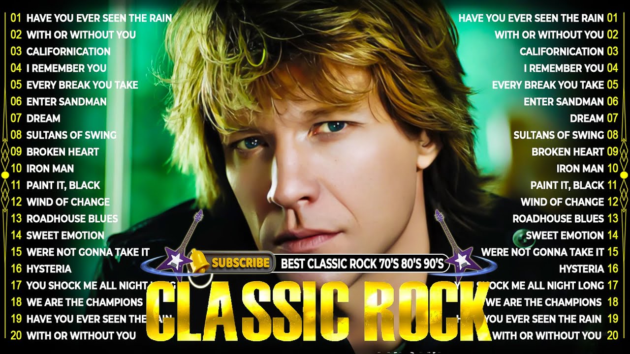 Top 100 Ultimate Classic Rock Songs Of All Time 🔥 Queen, Nirvana, Guns ...