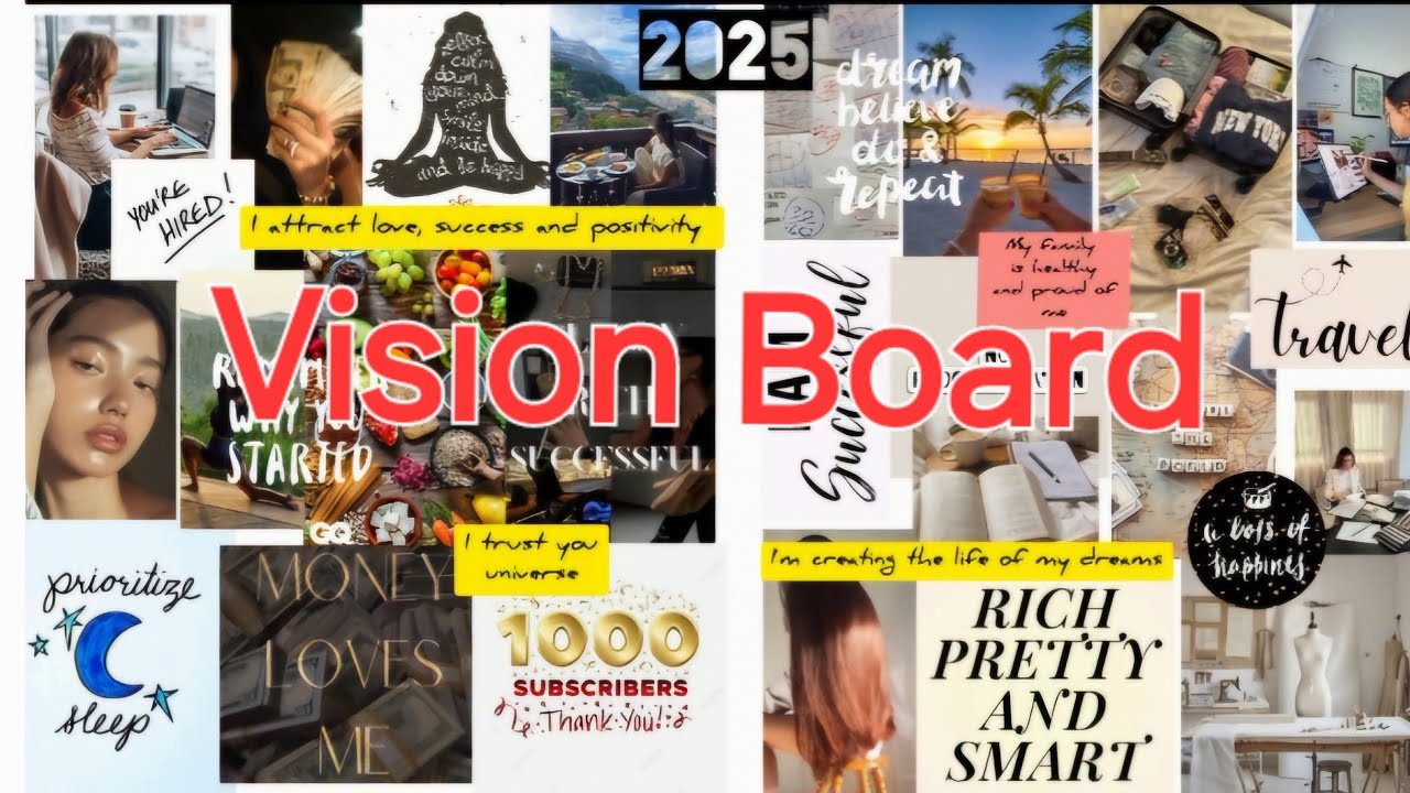How To Make A Vison Board In Very Easy Way? Vison Board 2025 - YouTube