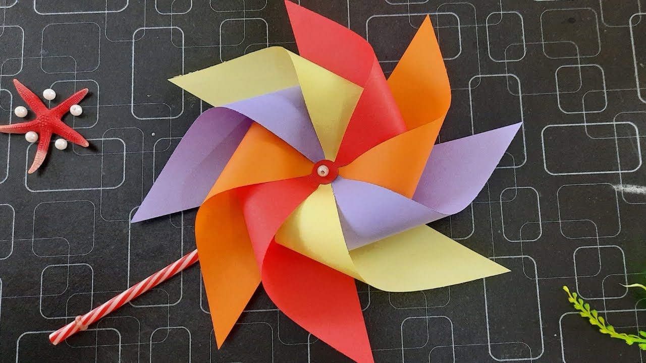 How To Make A Paper Wind Spinner How To Make A Paper Pinwheel DIY Cute Crafts YouTube How To Make A Paper Wind Spinner How To Make A Paper Pinwheel DIY Cute Crafts YouTube