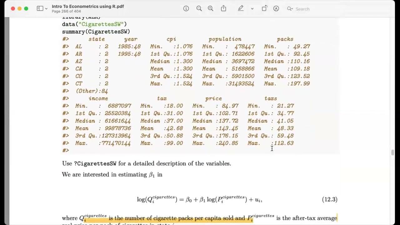 Econometrics w/ R: Instrumental Variables Regression (econometrics01 12) - YouTube