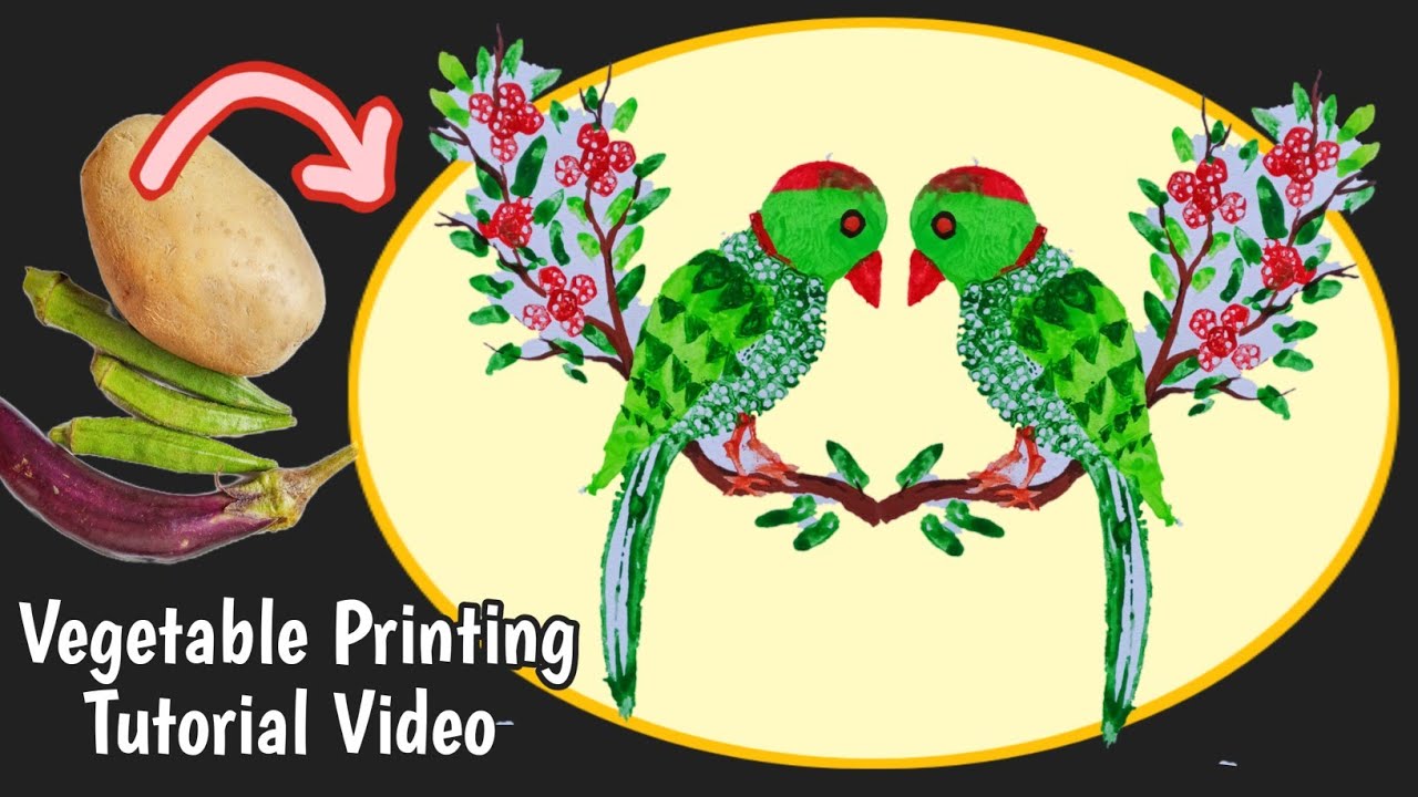 Vegetable Printing. How to do Vegetable Printing. School Craft Project ...