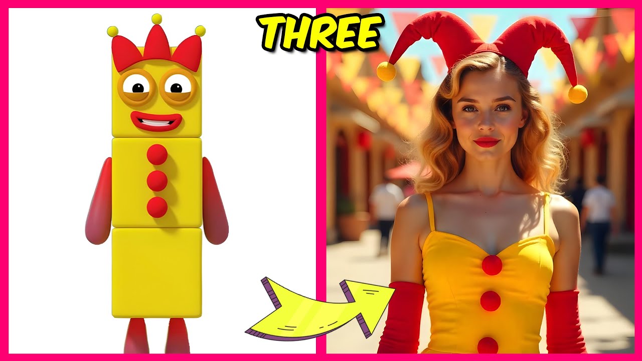 NUMBERBLOCKS Characters as Humans + Guess their Emoji And Their ...