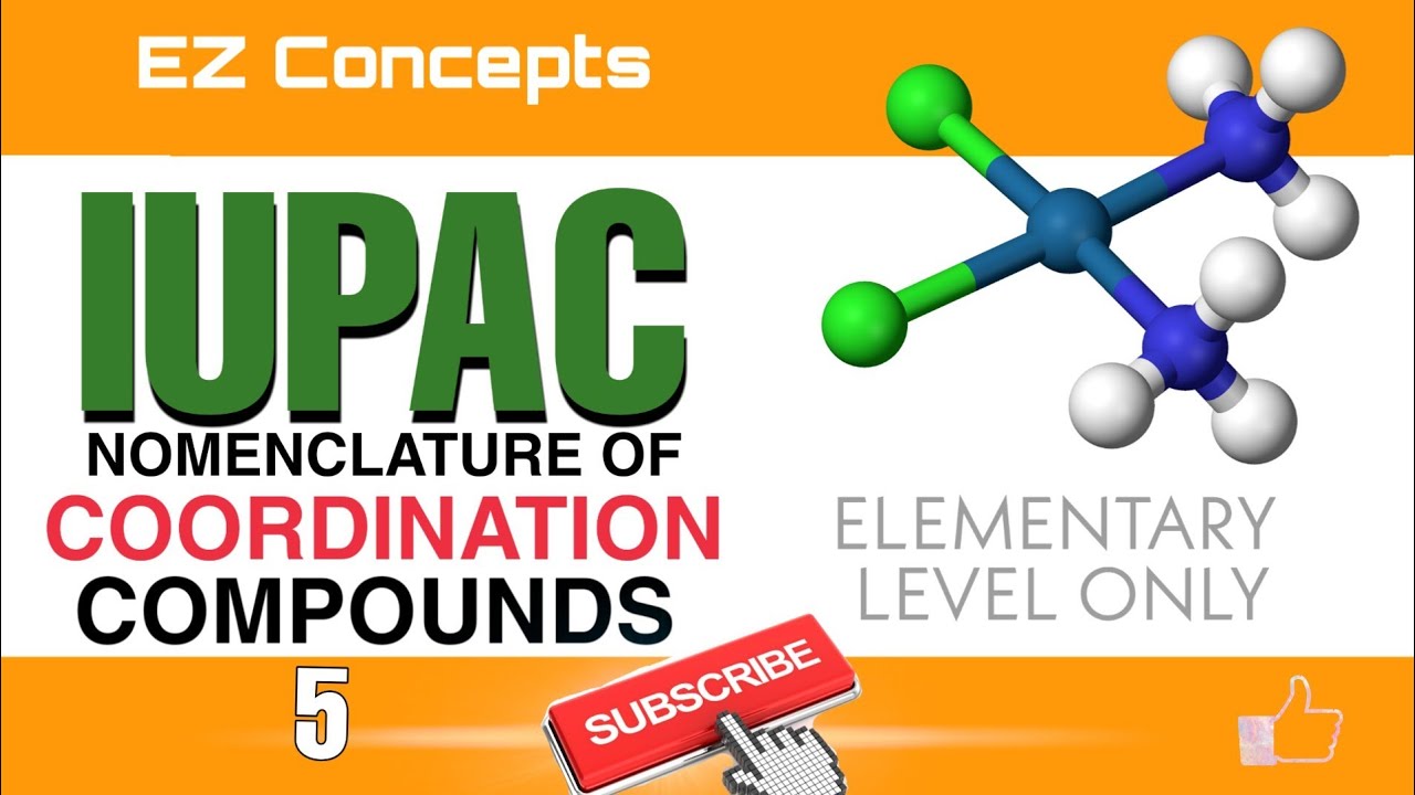 IUPAC NOMENCLATURE of Coordination Compounds Part II - YouTube