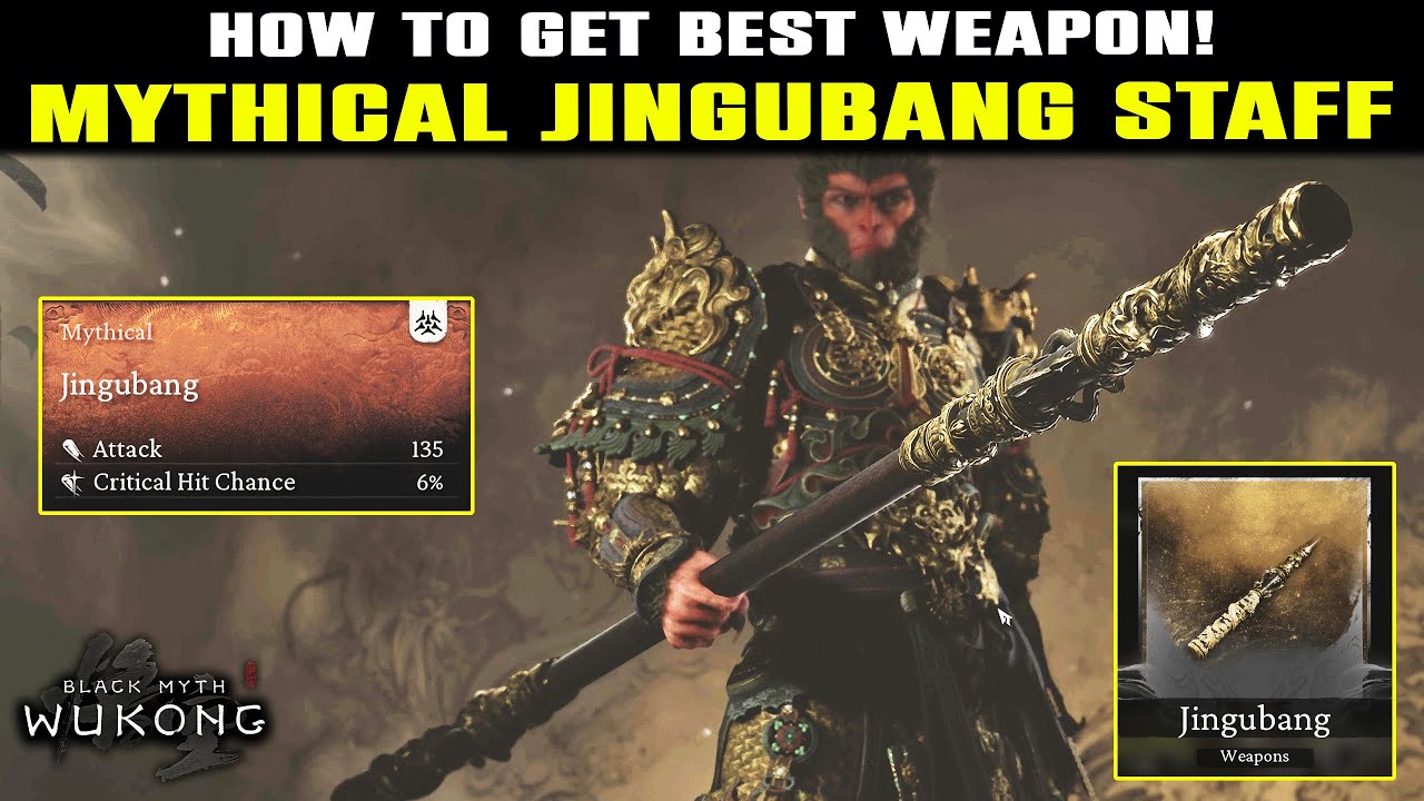 BEST WEAPON in Black Myth Wukong | Mythical Jingubang Staff Location ...