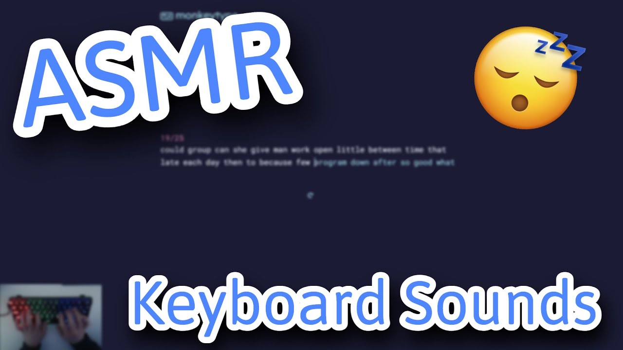ASMR Keyboard Typing Sounds | MonkeyType (Blue Switches) - YouTube